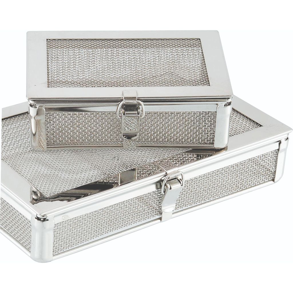 Stainless Steel Fine Mesh Basket Reinforced With Hinged Lid And Lockin ...